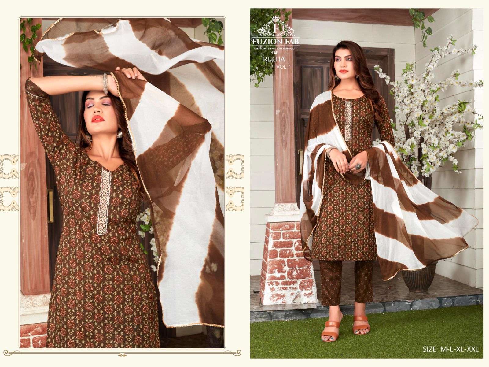 REKHA VOL 1 HEAVY CAMBRIC COTTON KHATLI HANDWORK KURTI WITH PANT AND ...